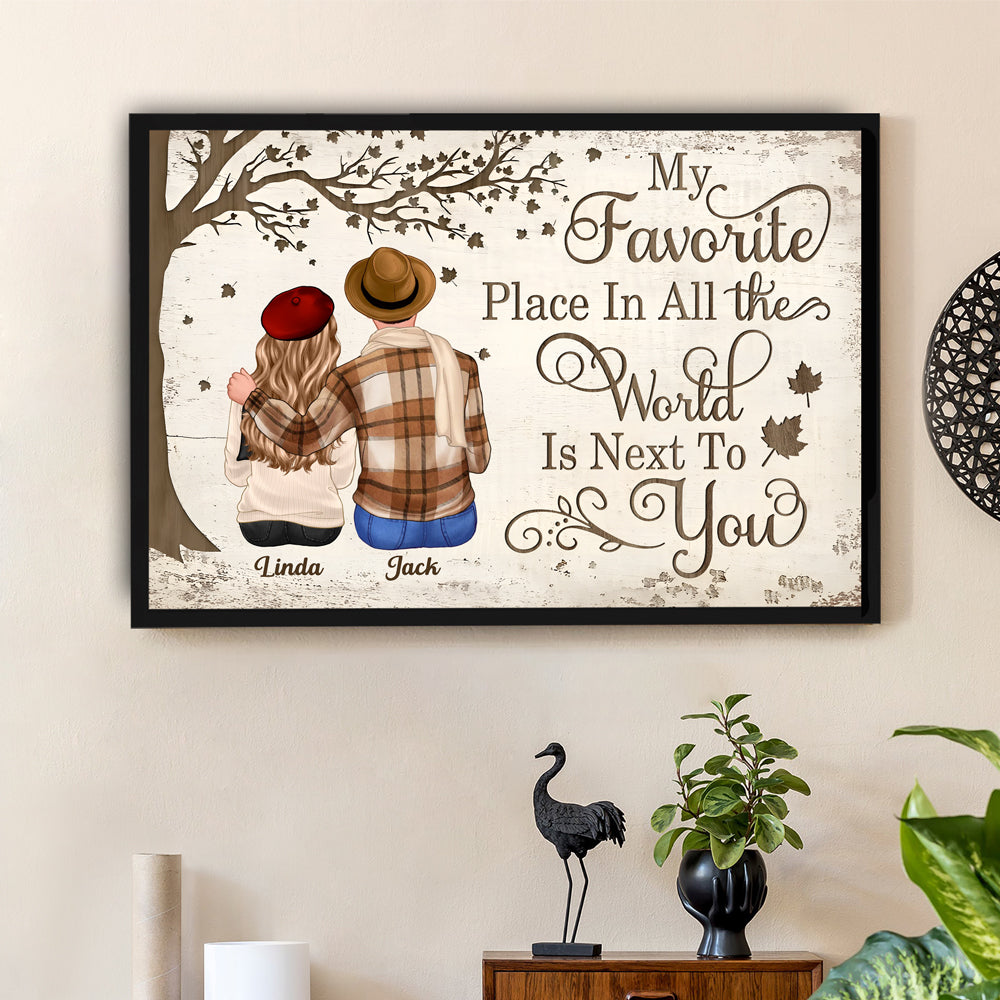 Personalized Couples Poster – Custom Name Romantic Canvas Print – DoyoBest