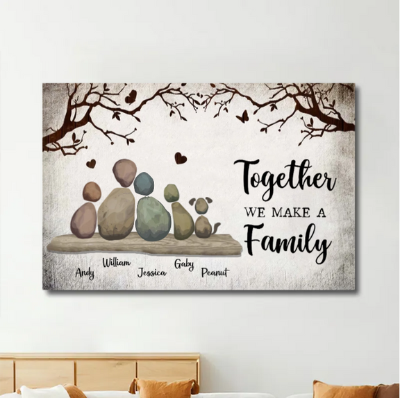 Personalized Family Rock Art Poster or Plaque or Keychain or Ornament ...
