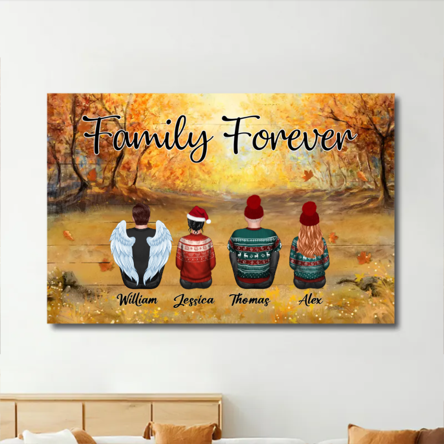 Personalized Family Forever Poster or Canvas, Keychain, Plaque, Car Ha ...