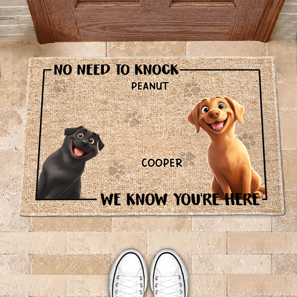 Personalized Pet Doormat – Cute Dog Design, Perfect for Valentine's, F ...