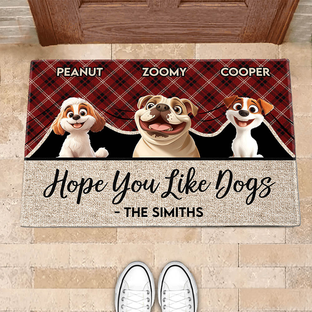 Hope You Like Dogs - Personalized Pet-Themed Doormat, Perfect for Home ...