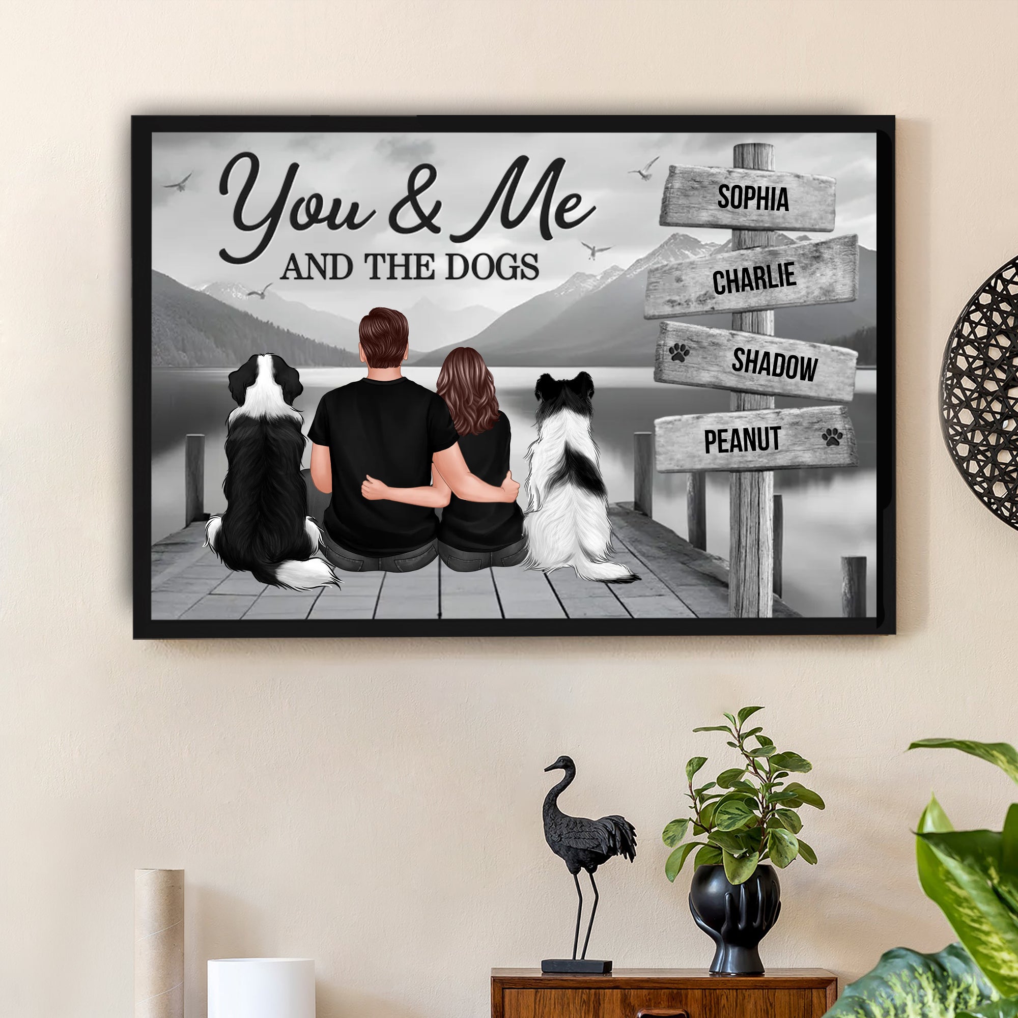 Personalized Couple You Me And The Dogs Cats Poster, Perfect for Home ...