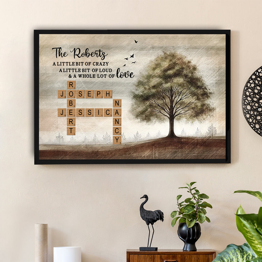 Personalized Family Poster - Custom Surname & Names Canvas Gift – DoyoBest