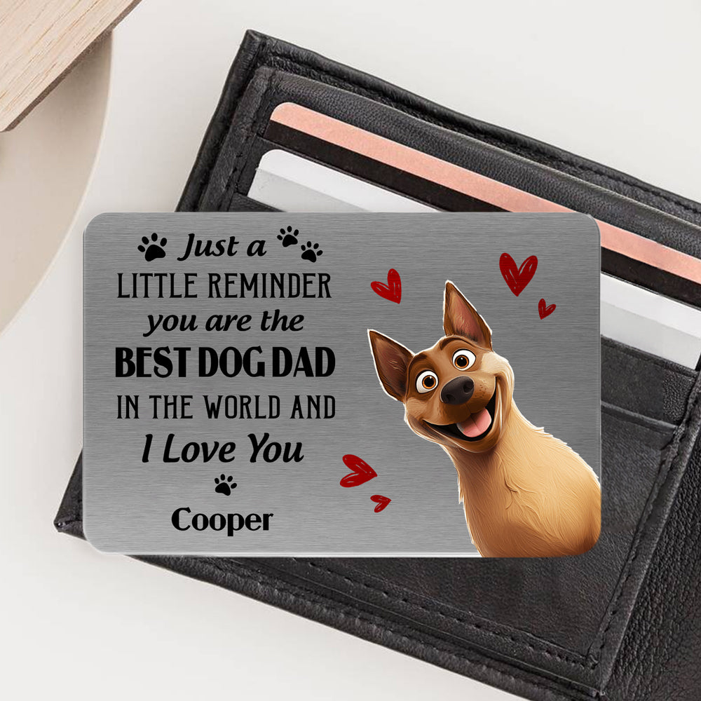 Customized Metal Wallet Card for Dog Dads – A Special Gift for Dog Lov ...