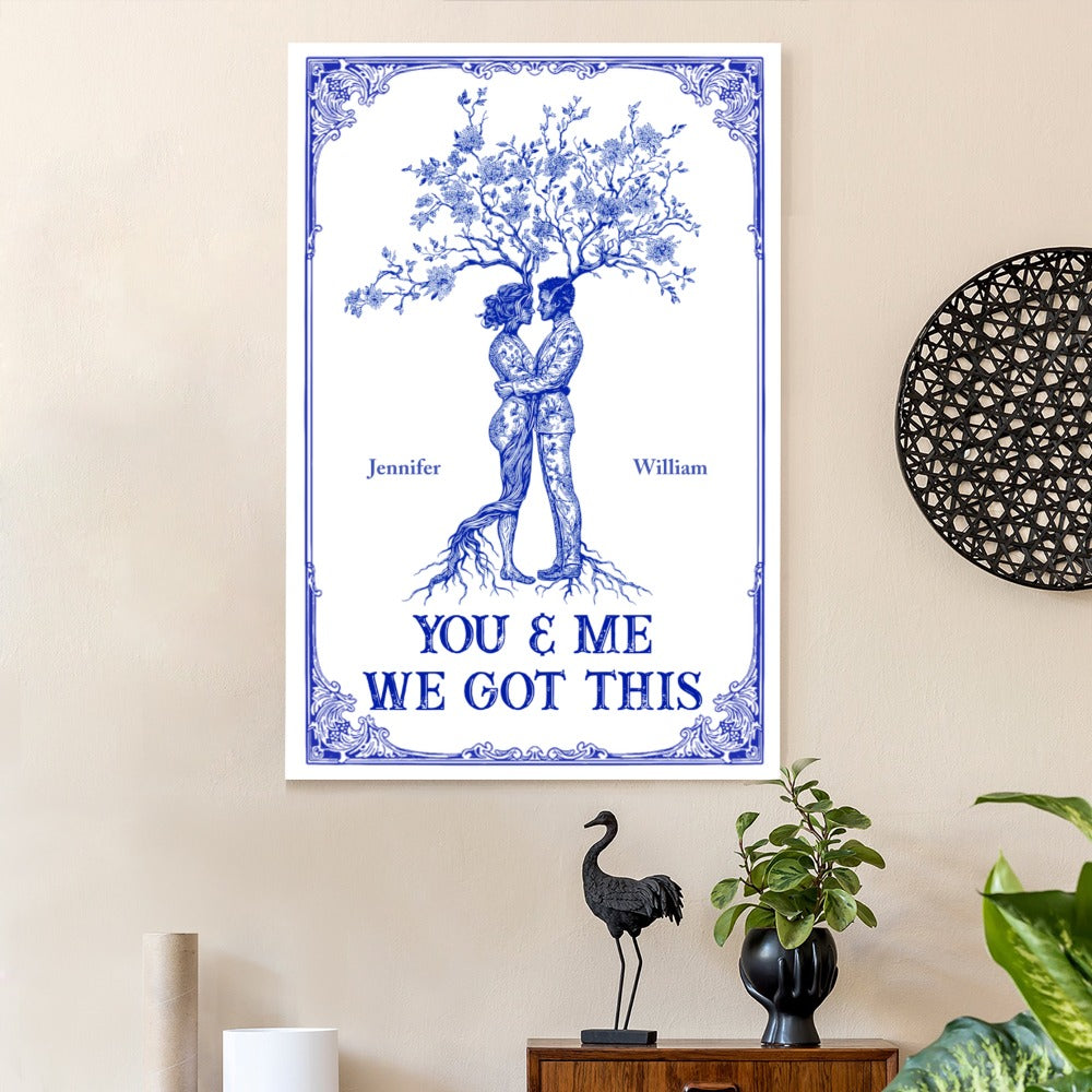 Couple Tree Hug Poster, Romantic Home Wall Art, Perfect Gift for Lover ...