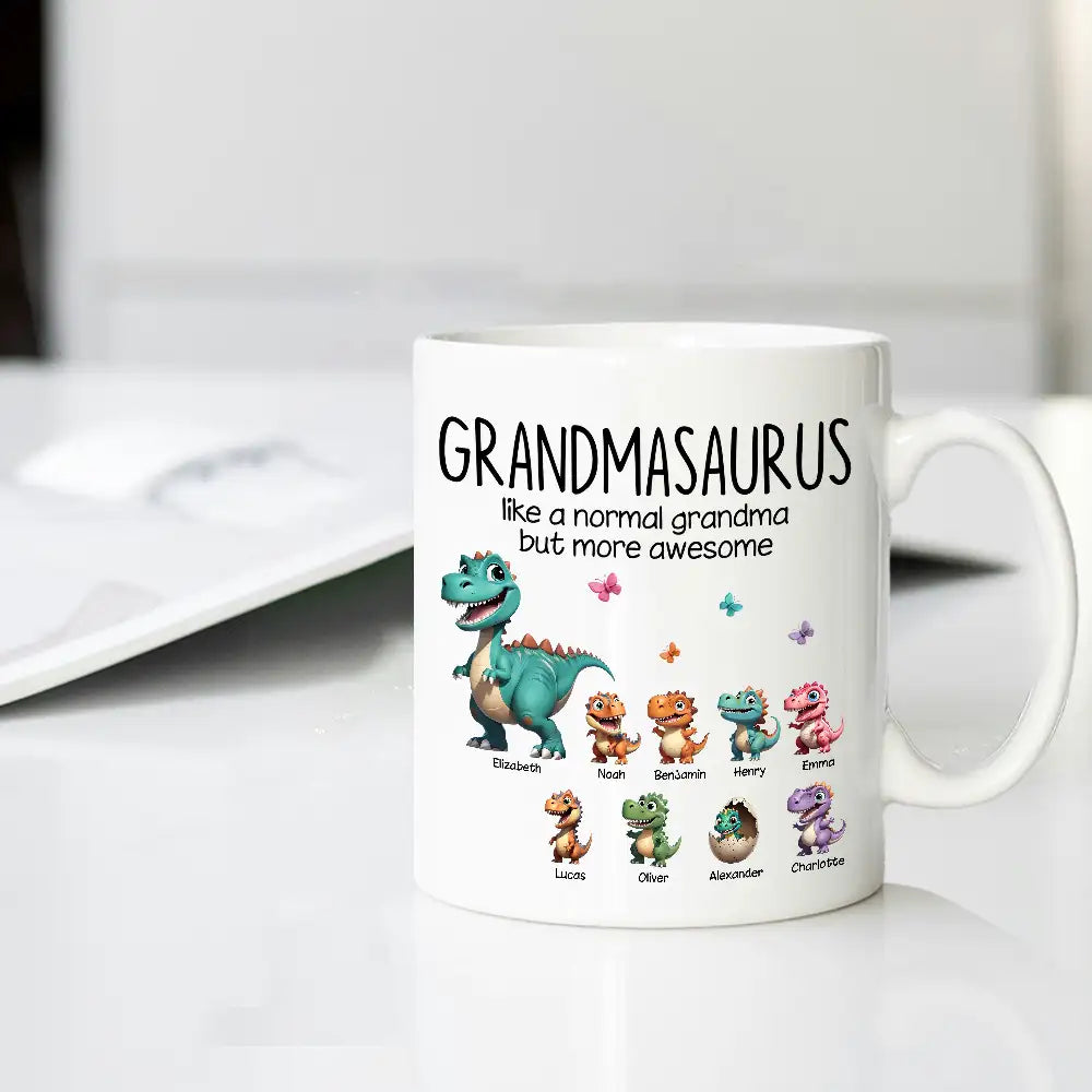 Personalized Grandmasaurus Ceramic Mug - Unique Grandma Gift – DoyoBest