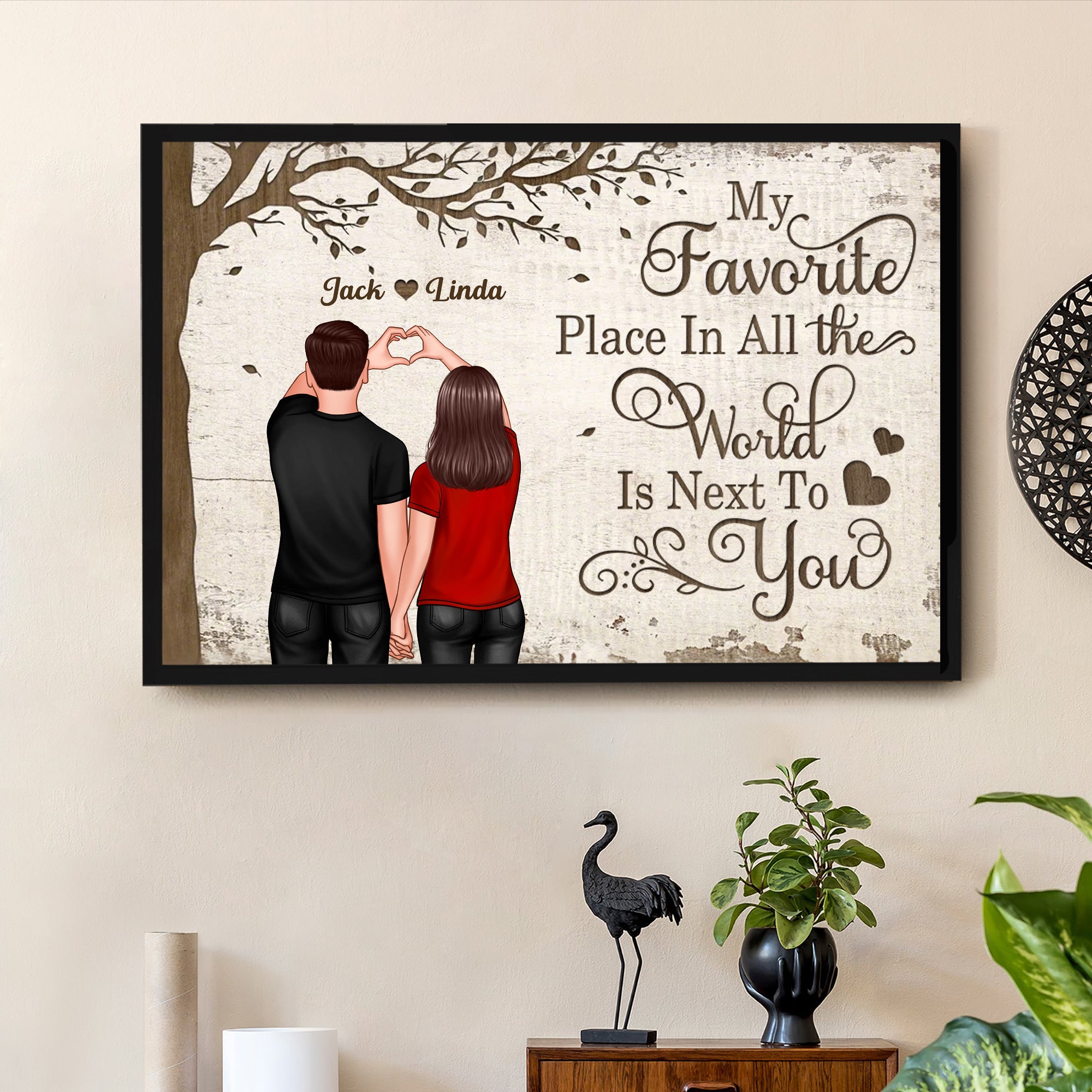 Custom Couple Poster - "My Favorite Place is Next to You" | Perfect Ro ...