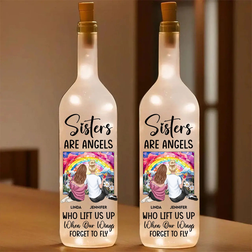 Bottle Lamp Sisters Are Angels design – warm decorative light with sof ...