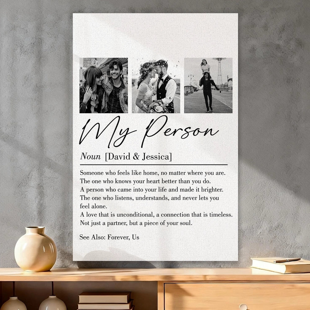 My Person Definition Poster, Personalized Photo Collage Wall Art for Y ...