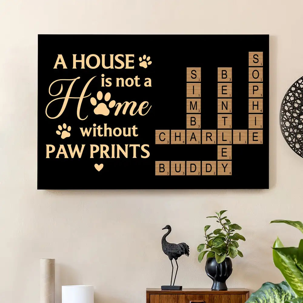 Personalized Poster/Canvas with Paw Prints Design – DoyoBest