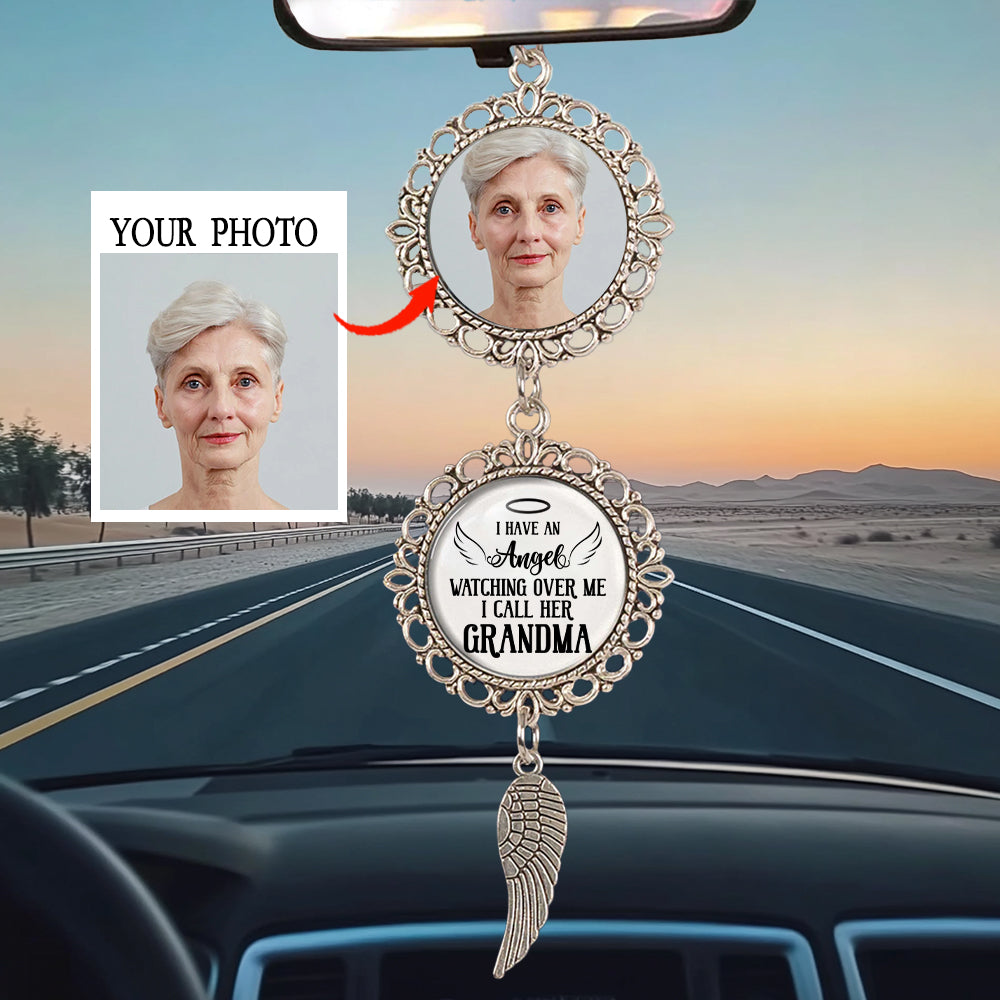Personalized Car Ornament – 'I Have an Angel Watching Over Me' with Cu ...