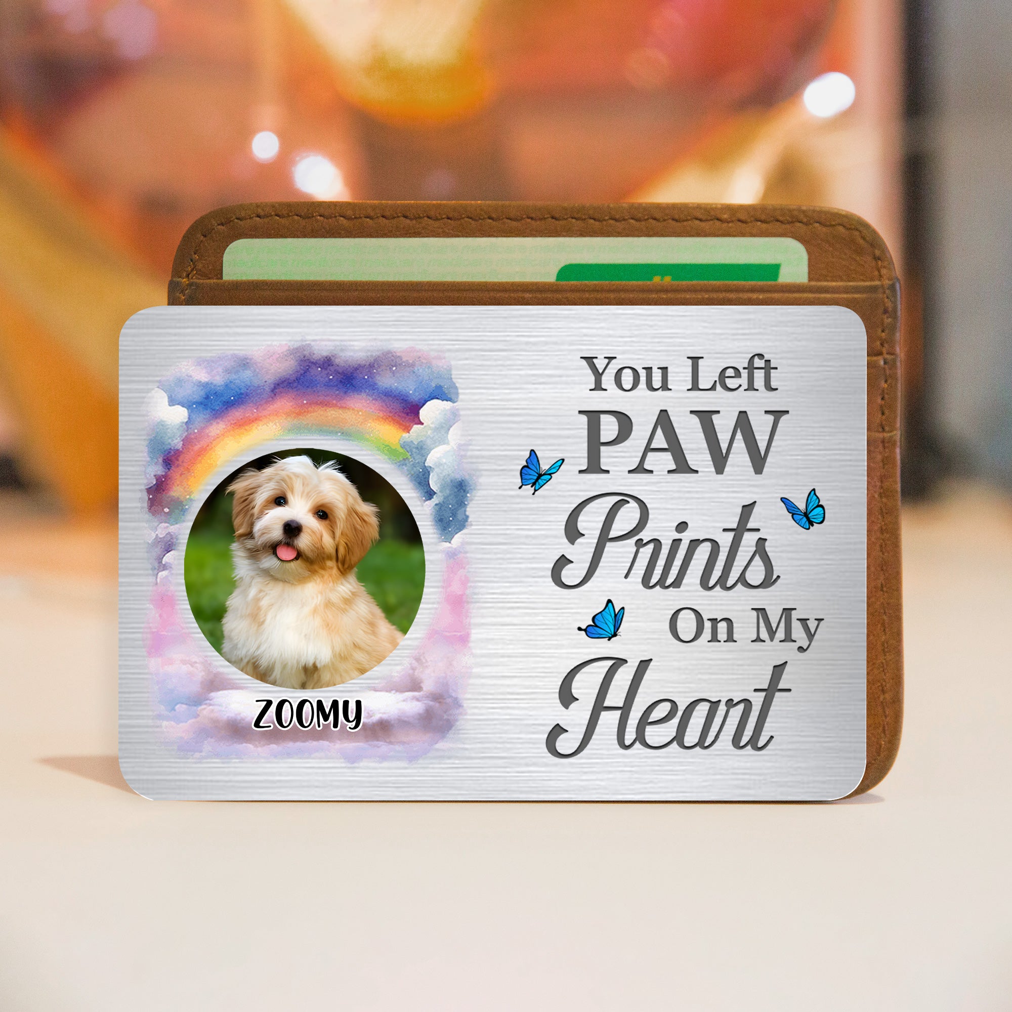 Pet Memorial Metal Wallet Card – Personalized Design to Cherish Eterna ...