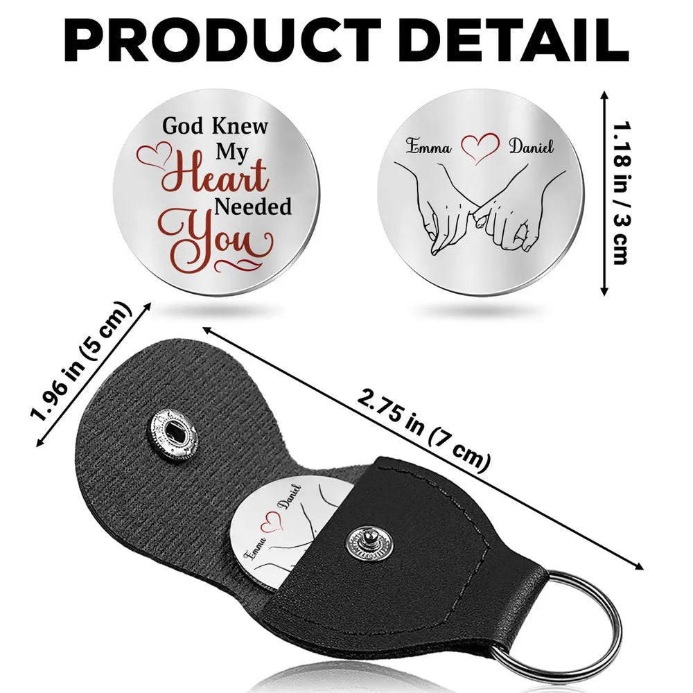 Only God Knew Pocket Hug - Minimal Holding Hands Token Keychain, Sweet ...