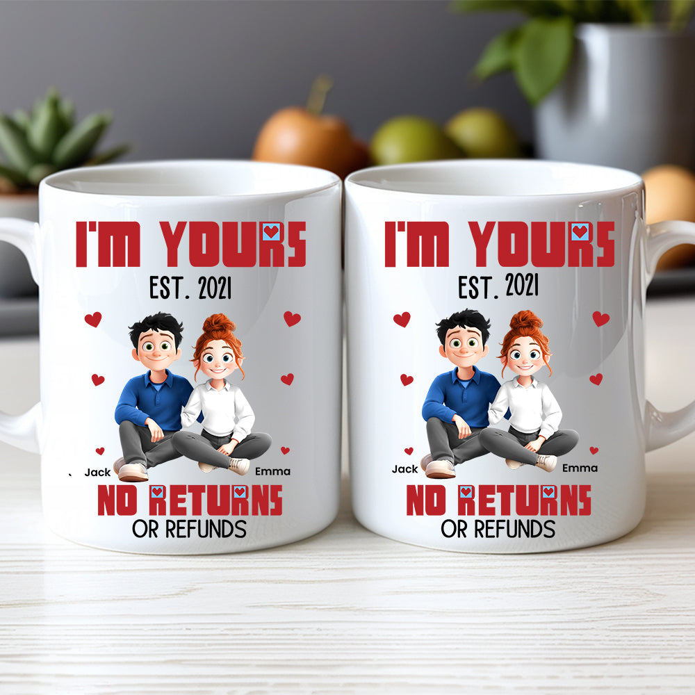 Custom Ceramic Couples Mug with Personalized Names – DoyoBest