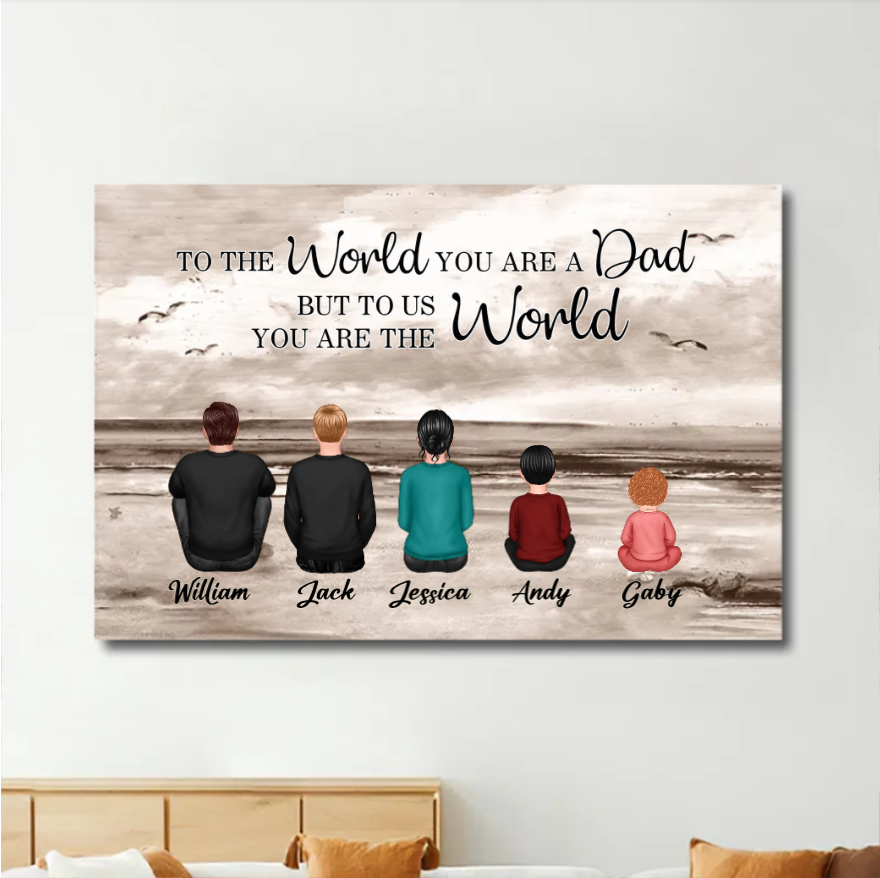 Personalized Poster or Canvas or Plaque or Keychain for Dad - "To the ...