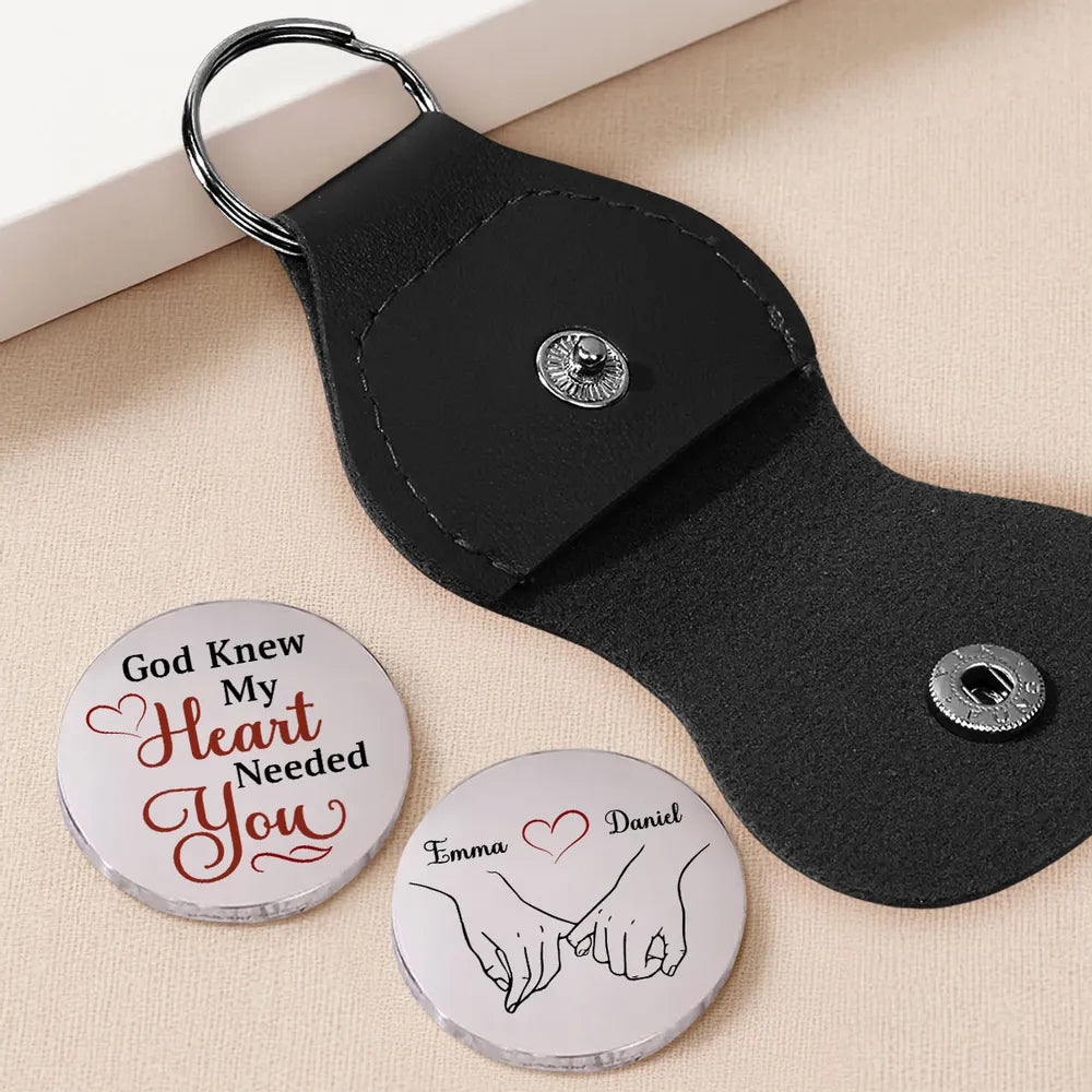 Only God Knew Pocket Hug - Minimal Holding Hands Token Keychain, Sweet ...