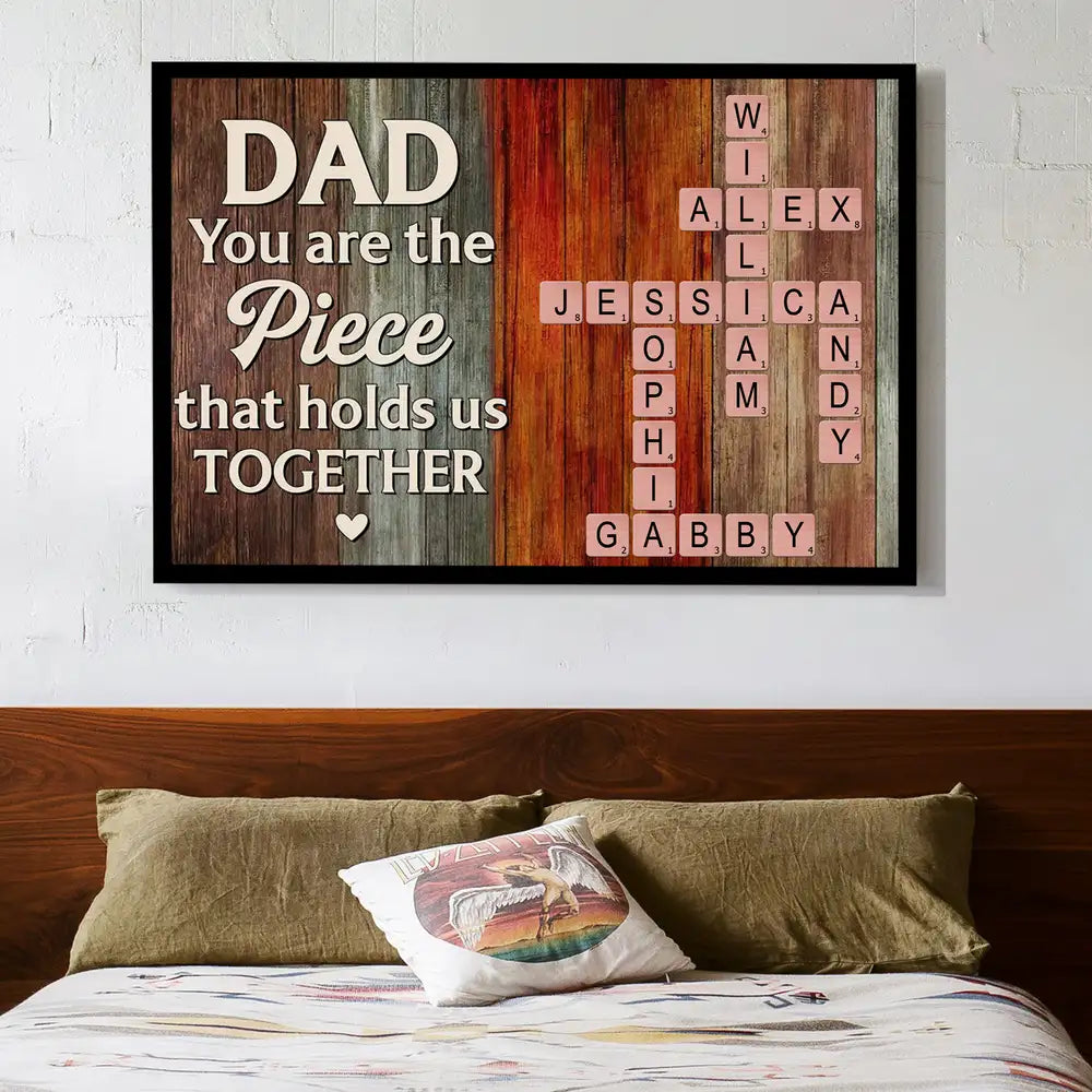 "You Hold Us Together" - Custom Scrabble Poster for Dad – Father's Day ...