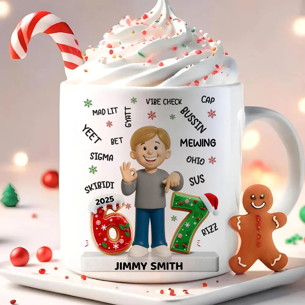 Teen Kid Custom Name Six Seven - Personalized Ceramic Mug, Fun Unique ...