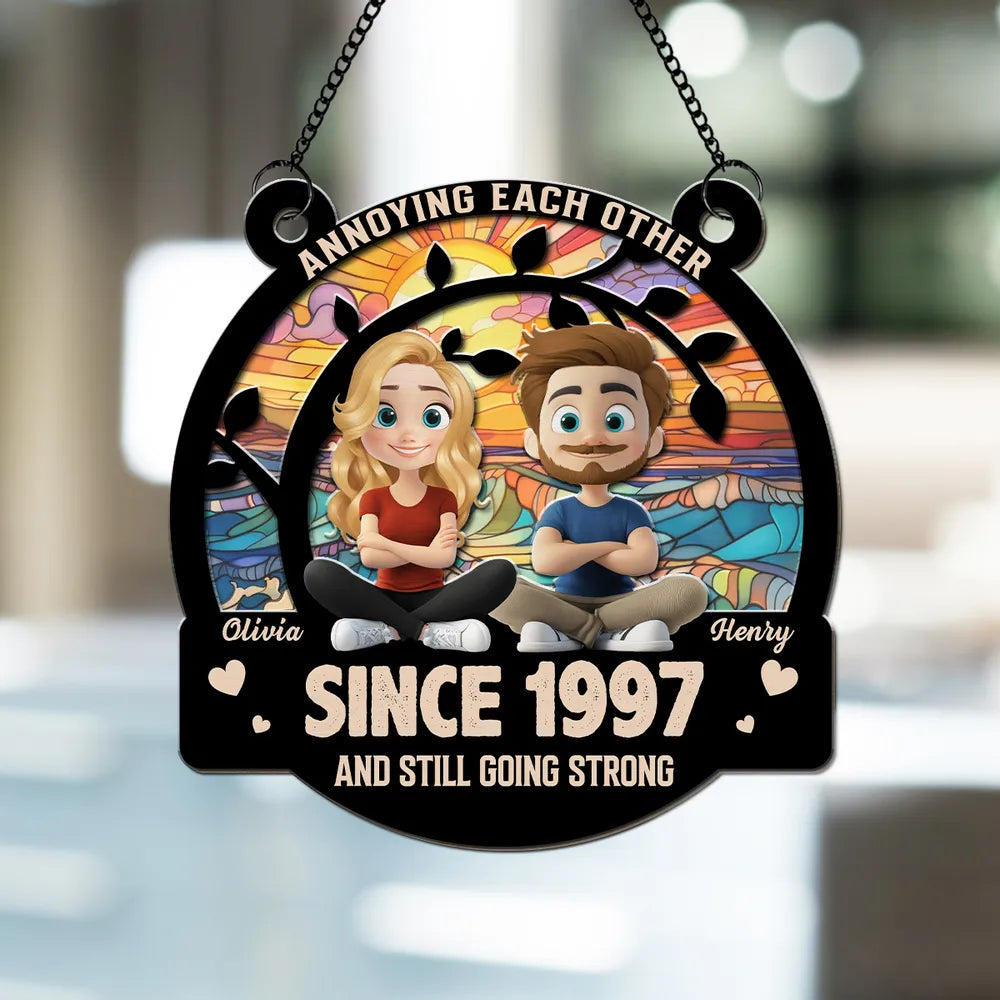 “Annoying Each Other Forever” Custom Couple Wood & Acrylic Ornament fo ...