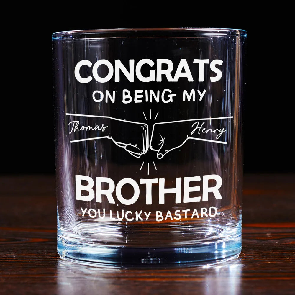 Personalized Brotherhood Whiskey Glass - Funny Gift for Brothers – DoyoBest