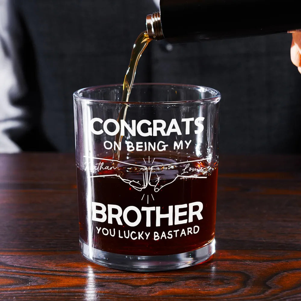 Personalized Brotherhood Whiskey Glass - Funny Gift for Brothers – DoyoBest