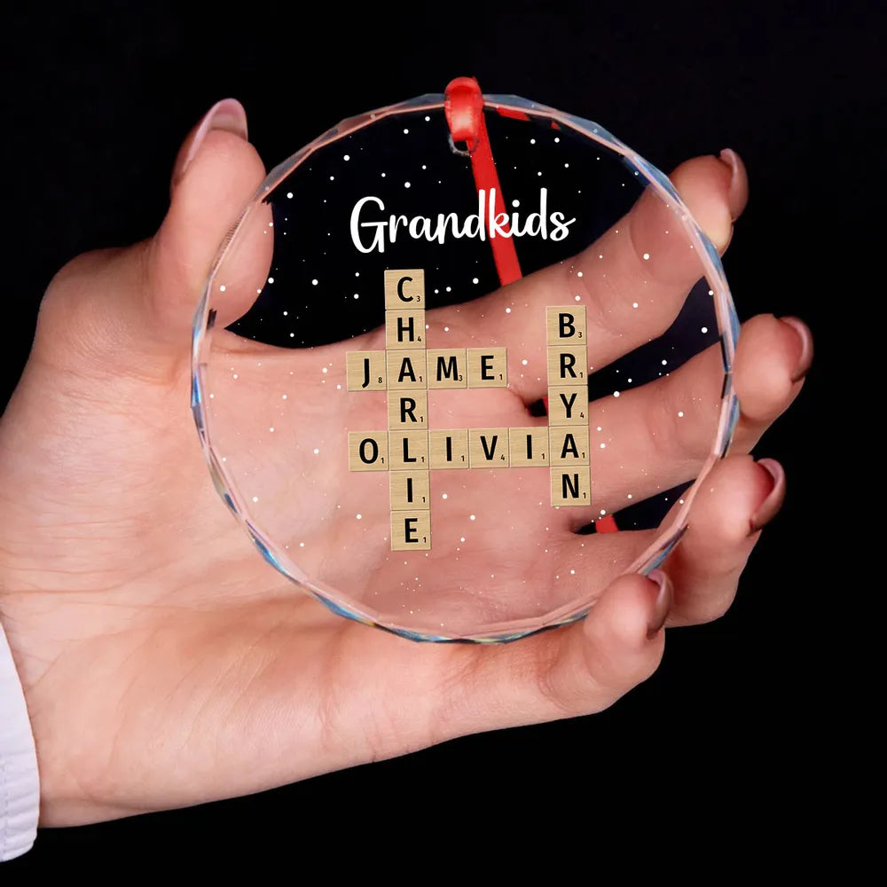 Personalized Grandkids Ornament - Custom Name Cross Plaque - Perfect G ...