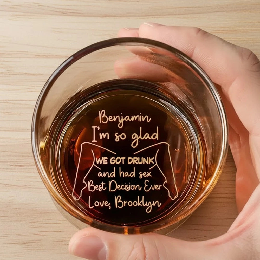Personalized Whiskey Glass with Sexy Quote for Couple Nights, Unique F ...