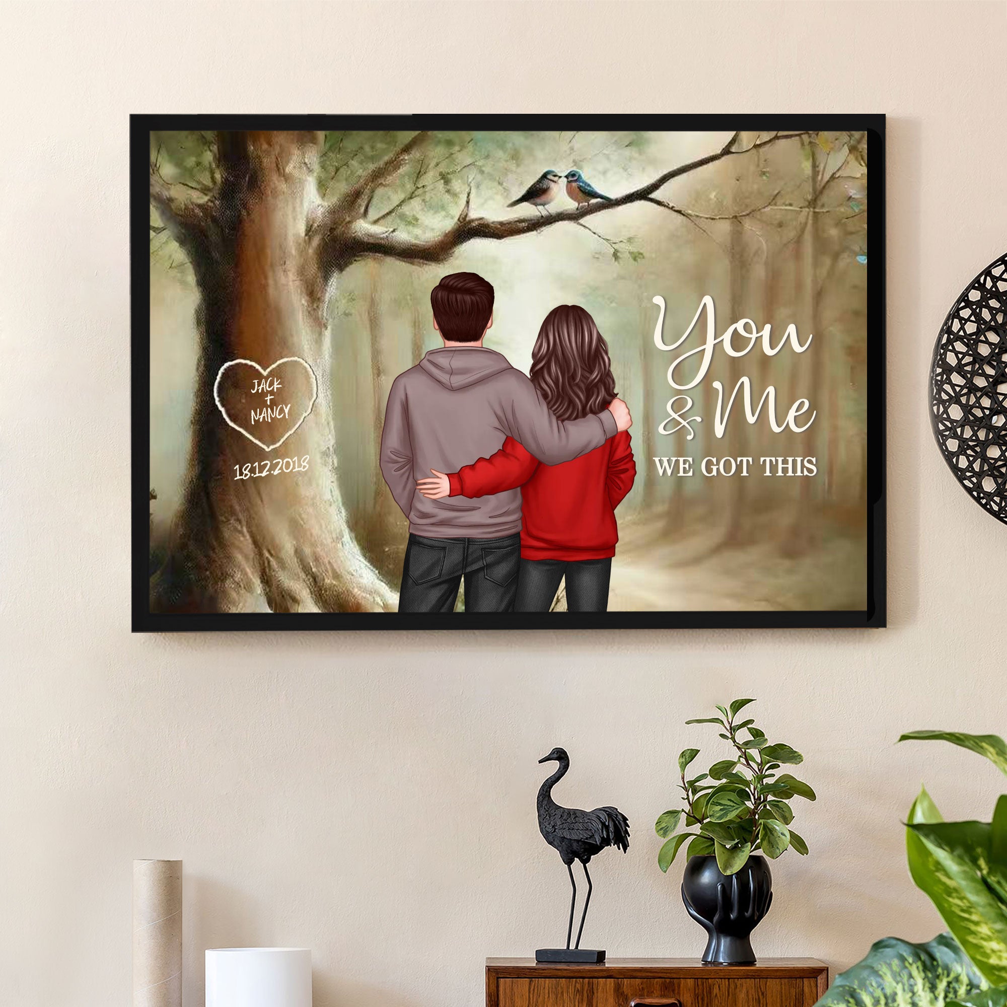 You & Me Custom Couple Poster - Perfect Gift for Anniversaries, Valent ...
