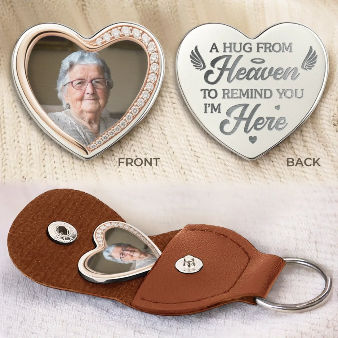 Personalized Pocket Hug Keychain with Heart Design, Sentimental Gift ...