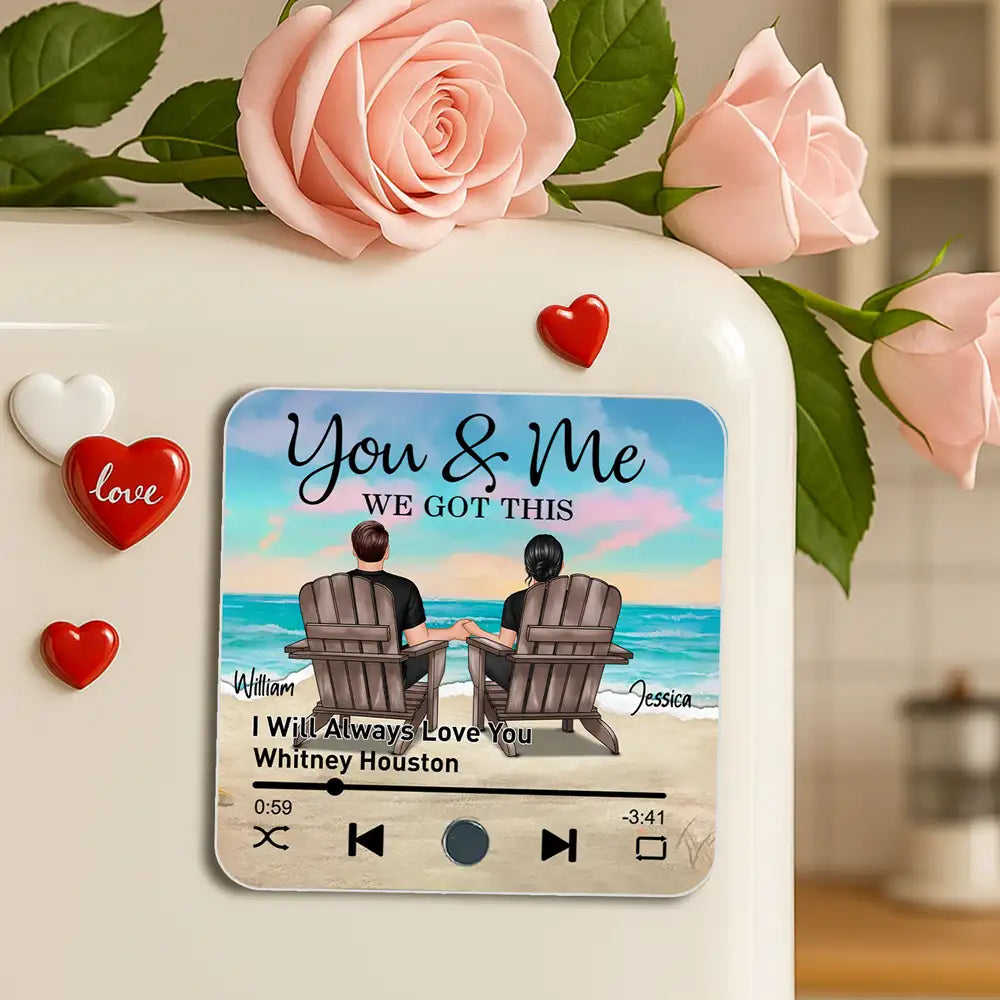 “You & Me – Custom Acrylic Music Magnet, Photo & Song Player Gift for ...