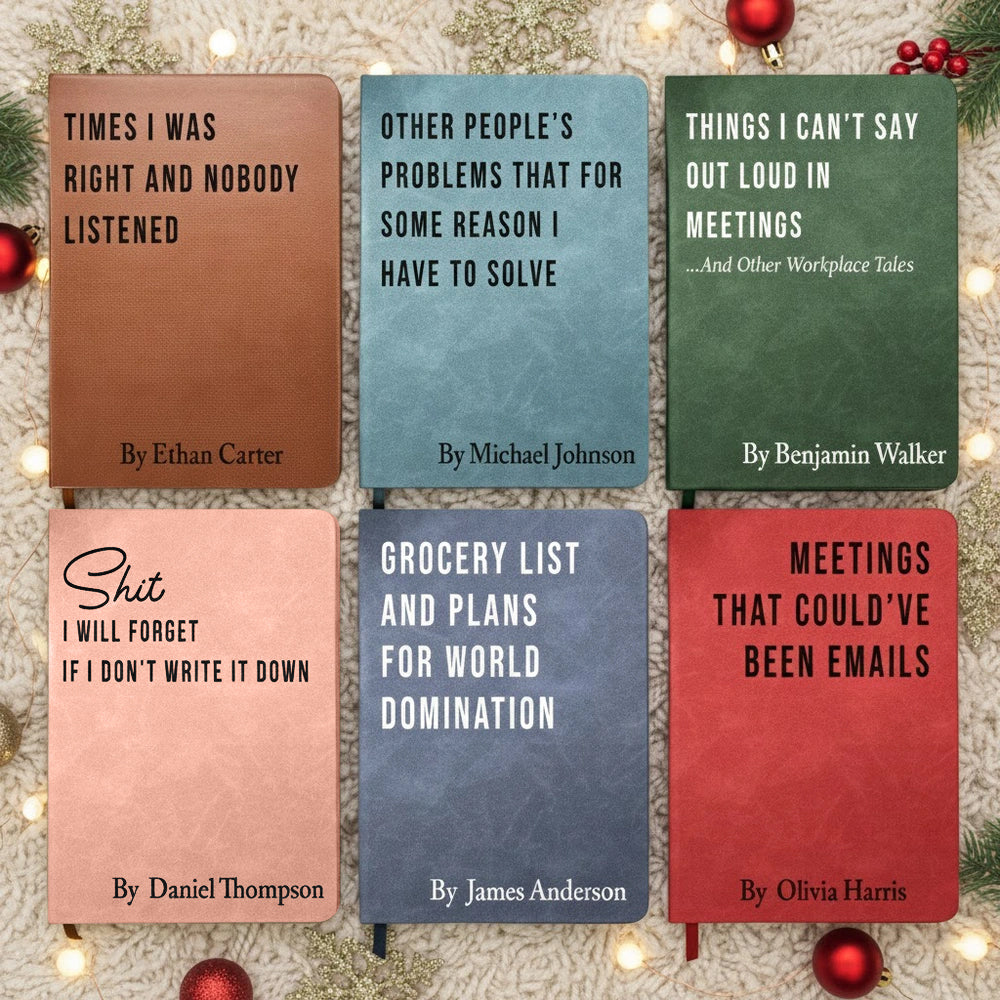 Personalized Leather Journal with Sarcastic Faux Book Cover Title, Fun ...