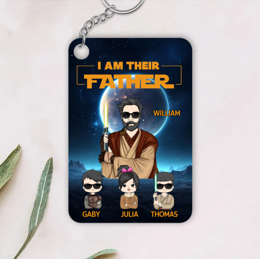 Customizable "I Am Their Father" Acrylic Keychain - Perfect Father's D ...
