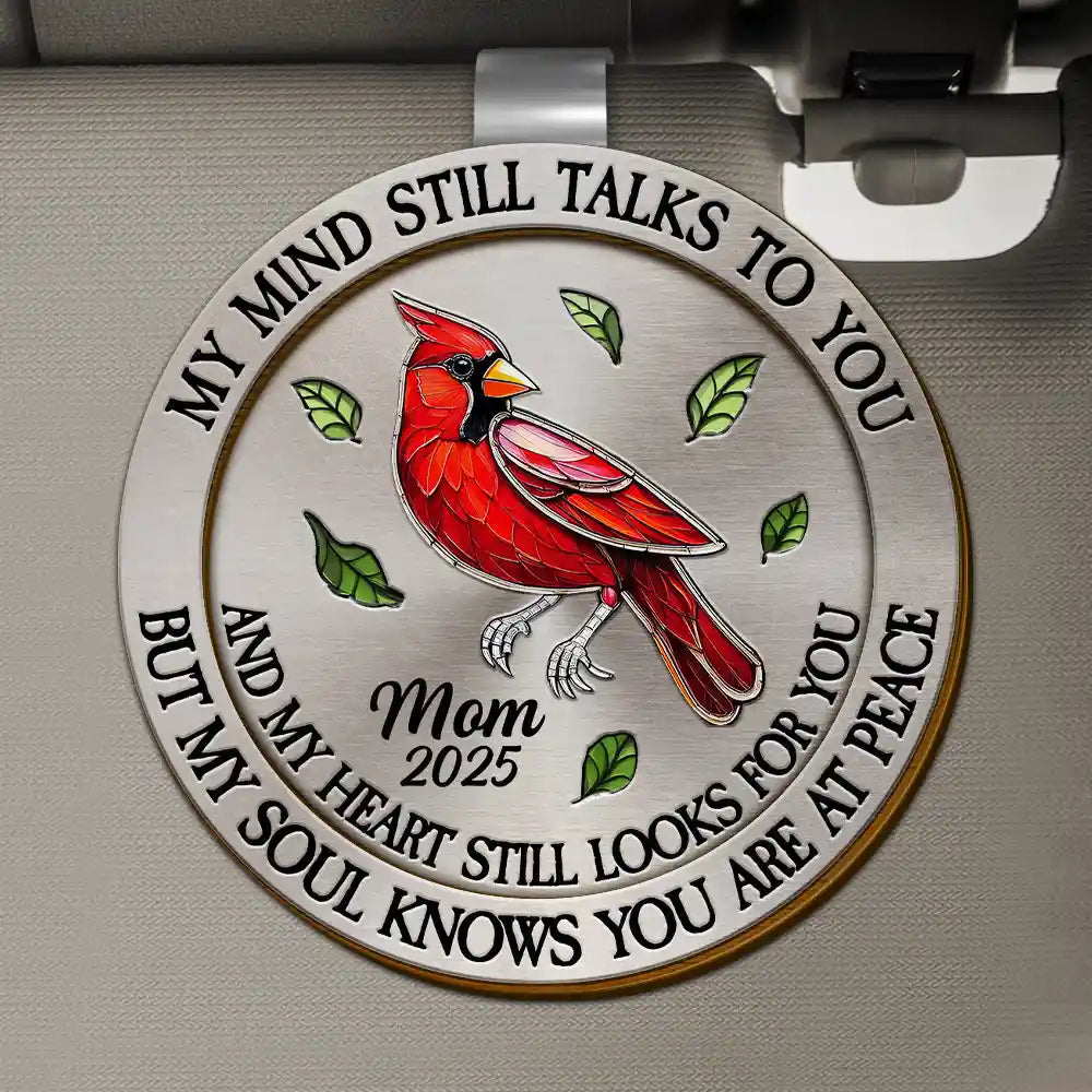Forever Remembering Mom - Customizable Red Cardinal Car Visor Clip, A ...