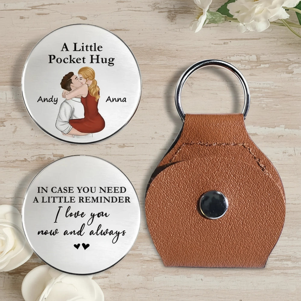 Pocket Hug Token Keychain – Romantic Gift-Ready Keepsake for Couples i ...