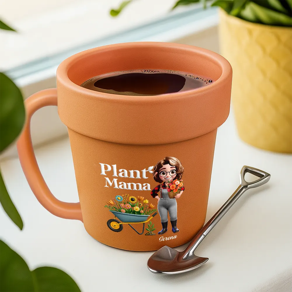 Plant Lady Personalized Plant Pot Mug – Funny Gift for Gardening Lover ...
