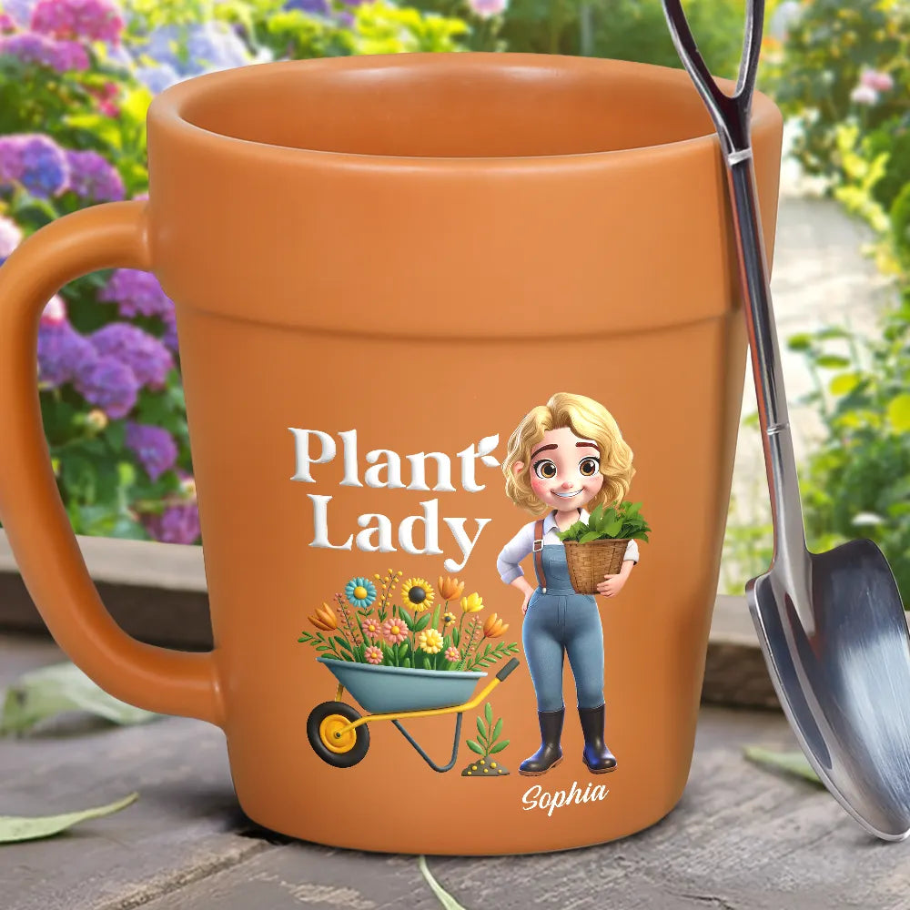 Plant Lady Personalized Plant Pot Mug – Funny Gift for Gardening Lover ...