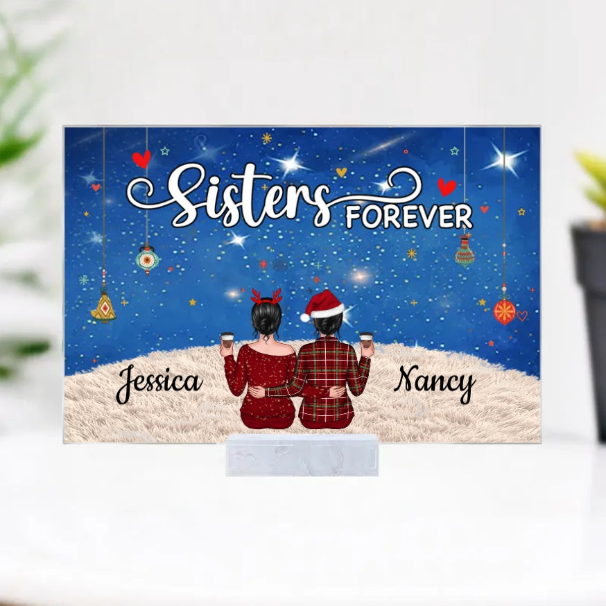 Sisters Forever - Personalized Plaque, Ornament, Poster, Keychain, Bla ...