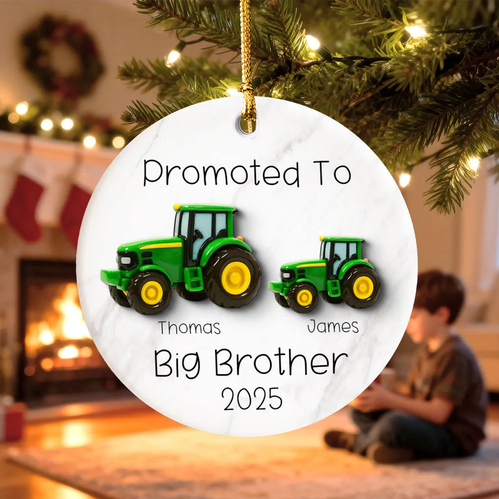 Big Brother Promotion Ornament with Tractor Theme – Meaningful Farm Gi ...