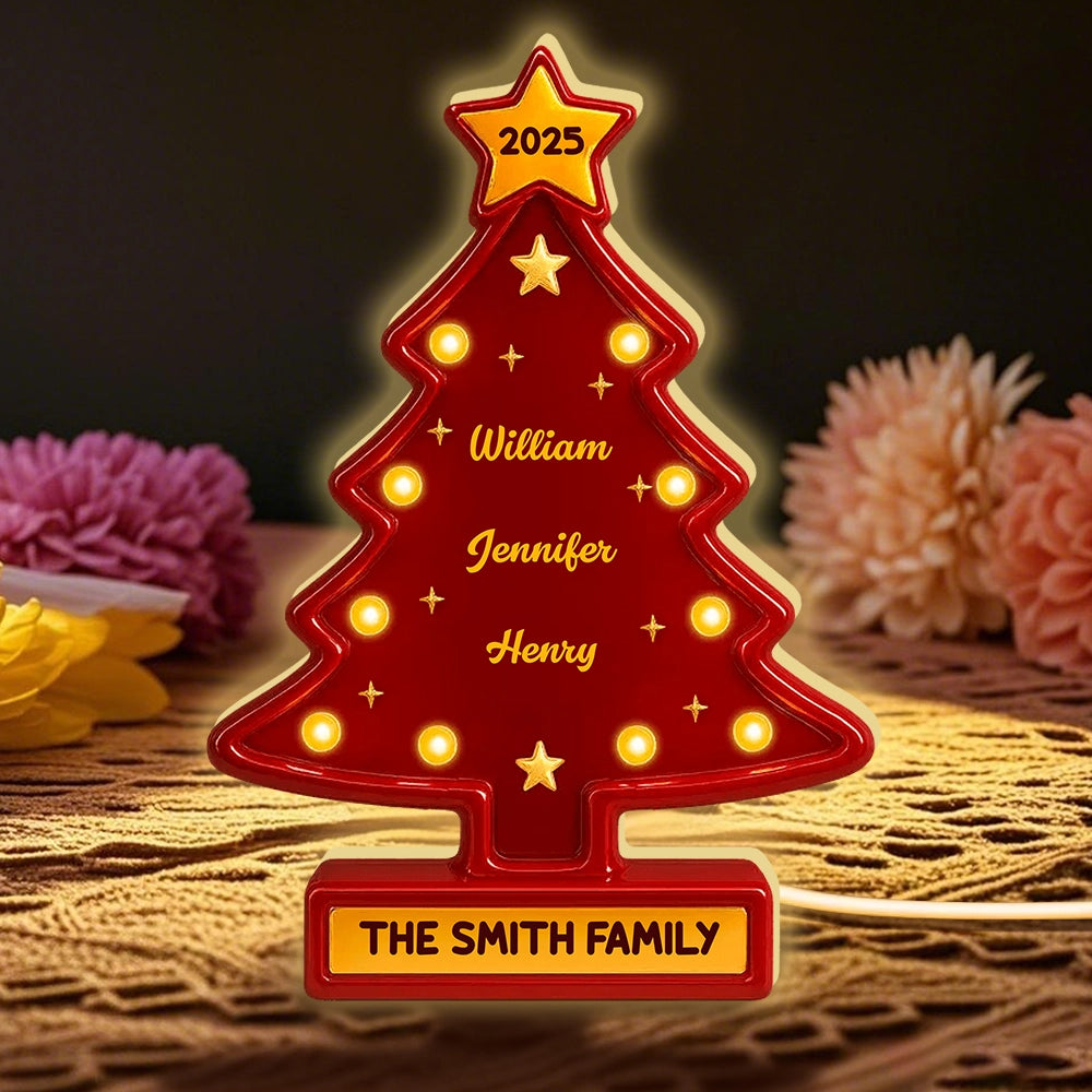 Acrylic Light Box Christmas Tree — warm glowing tabletop décor for fam ...