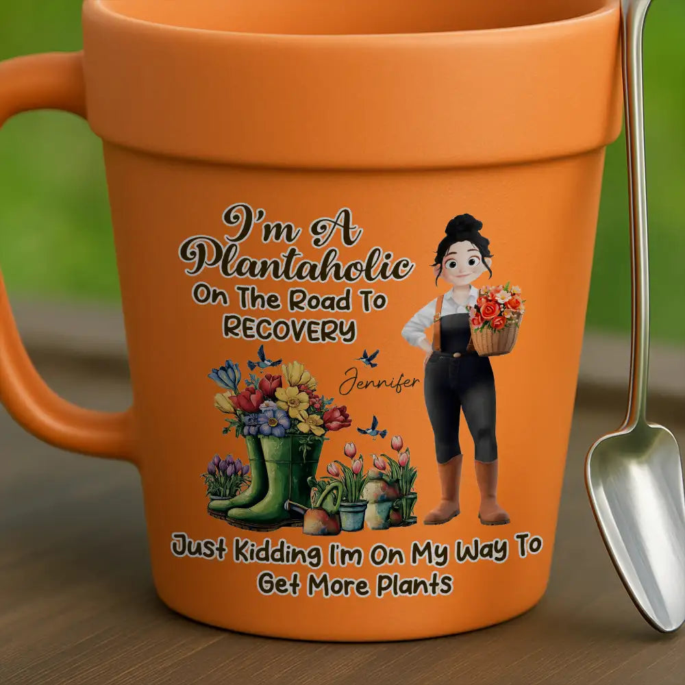 For the Gardening Enthusiast – Personalized Flower Pot Mug for Plant L ...
