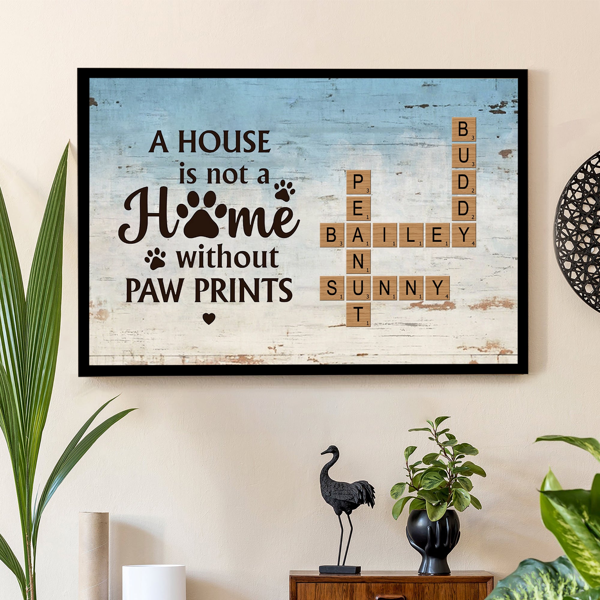 Personalized Pet Lover Poster - 'A House Is Not a Home Without Paw Pri ...