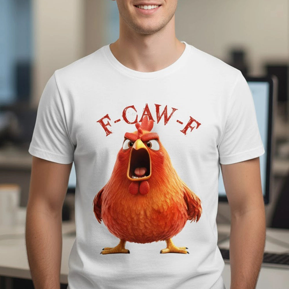 Angry Yelling Chicken Cartoon Classic T-Shirt, Funny Office Humor Gift ...